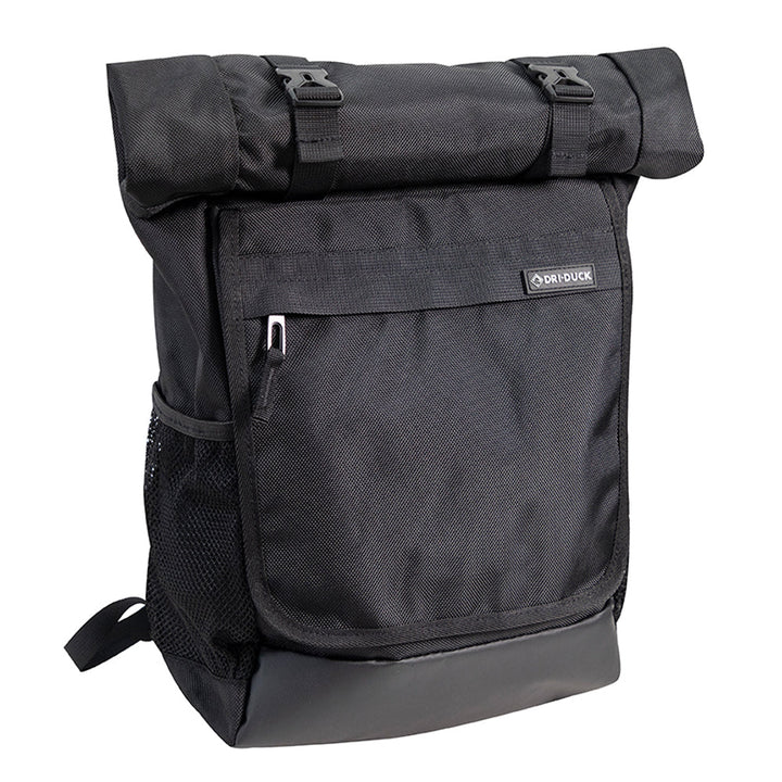 rubberised zip top backpack